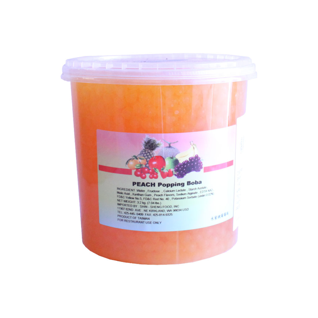 (EA) Popping Peach (Bursting) Boba 7lb – Sun Food Warehouse