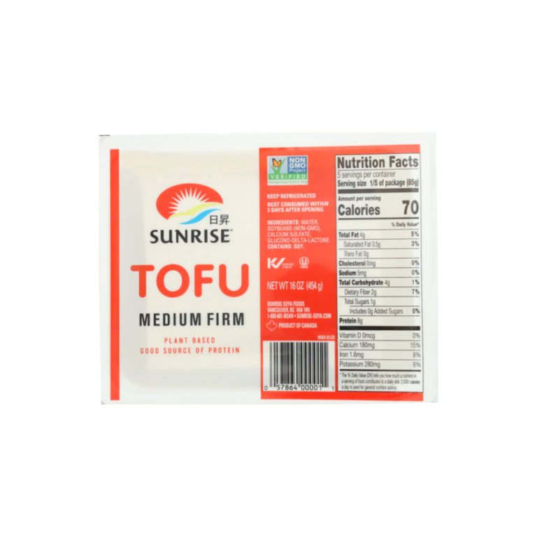 SUNRISE Tofu Med Firm 12/16oz – Sun Food Warehouse